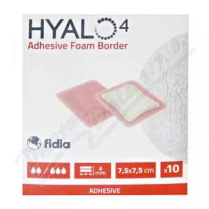 HYALO4 ADHESIVE SILICONE BORDER FOAM DRESSING 7,5 X 7,5 CM ADHEZIVNÍ ...