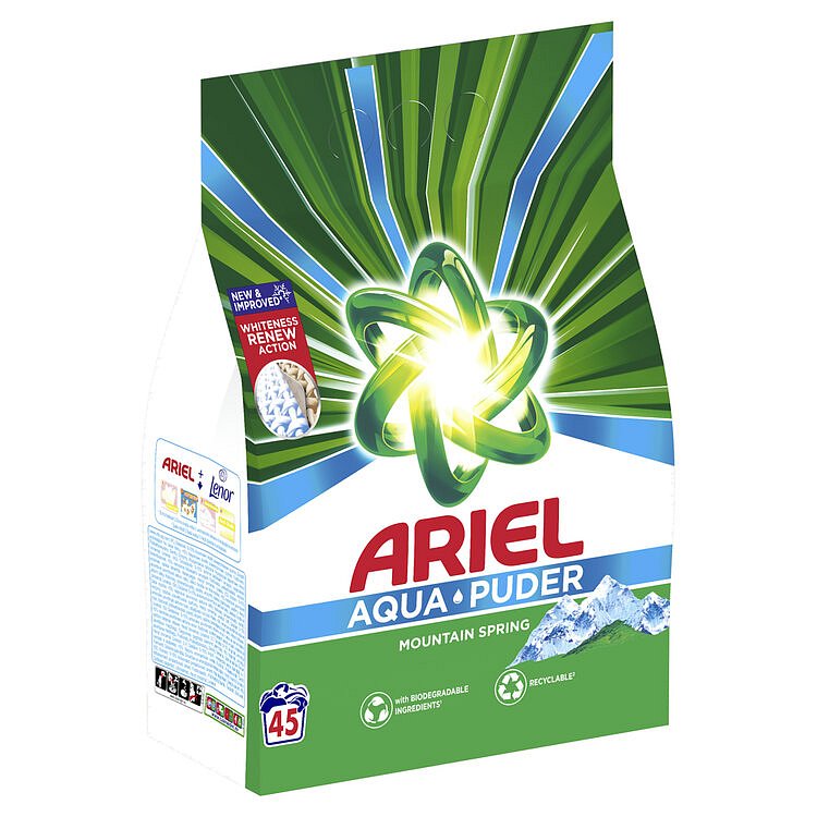 ARIEL Prášek prací 2,925 kg Mountain Spring 45 praní - srovnání cen ...
