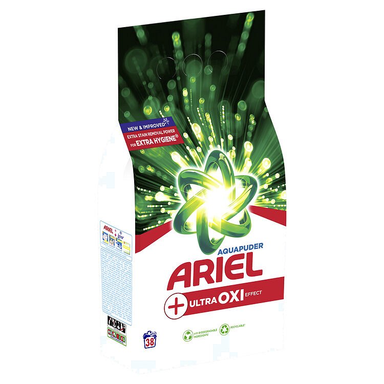 ARIEL Prášek prací 2,47 kg 38 praní, +Extra Clean Power 38 praní ...